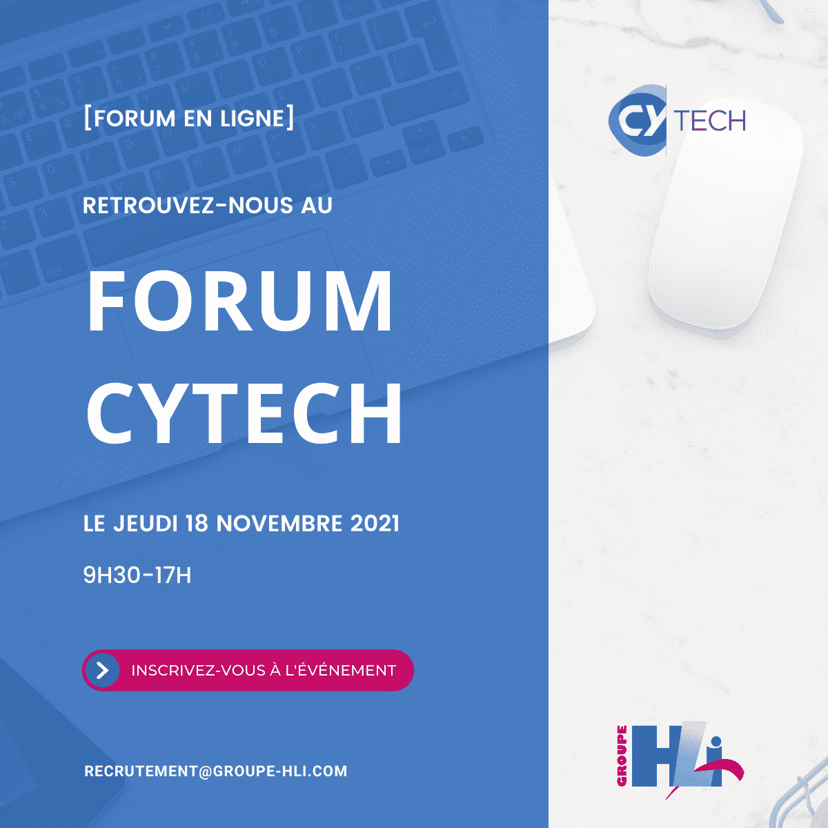 Retrouvez-nous au Forum Entreprise CY Tech 2021